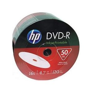 HP DVD Inkjet Printable 50-Pack 16X Media 4.7GB 120 Min Video :: HP Store Uruguay
